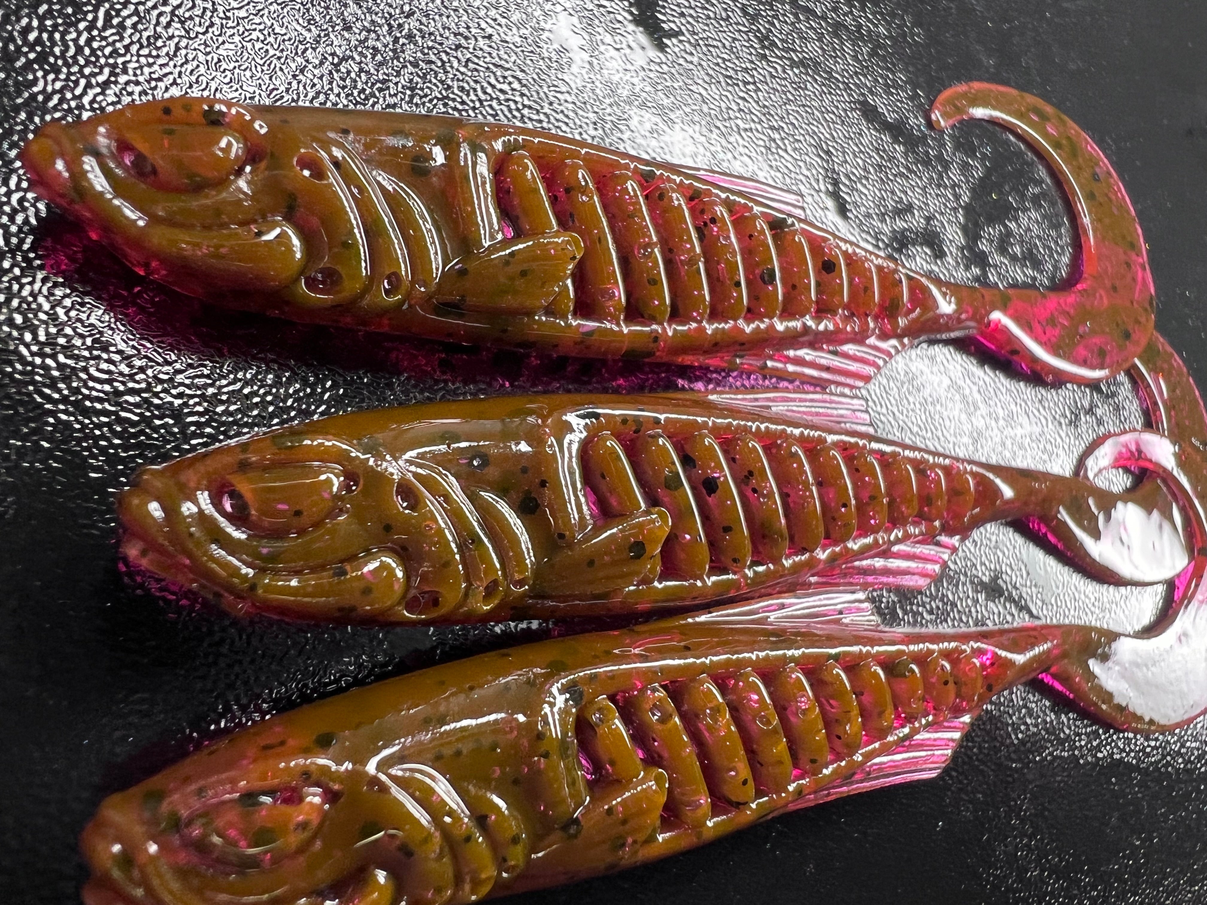 PB & Strawberry 4" Crazy Bones Limited Run. 3 pack – Campania Lures
